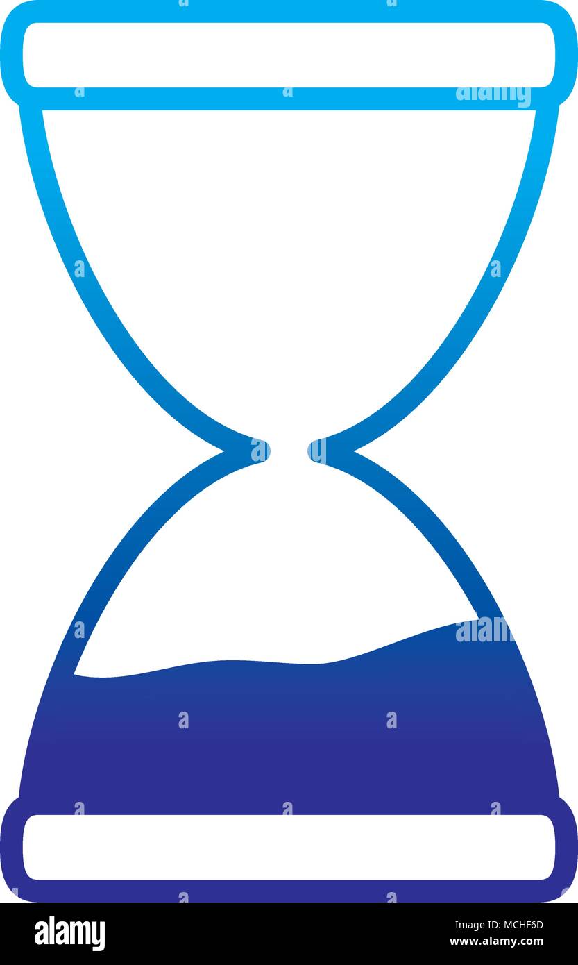degraded line sand hourglass countdown object time Stock Vector Image ...