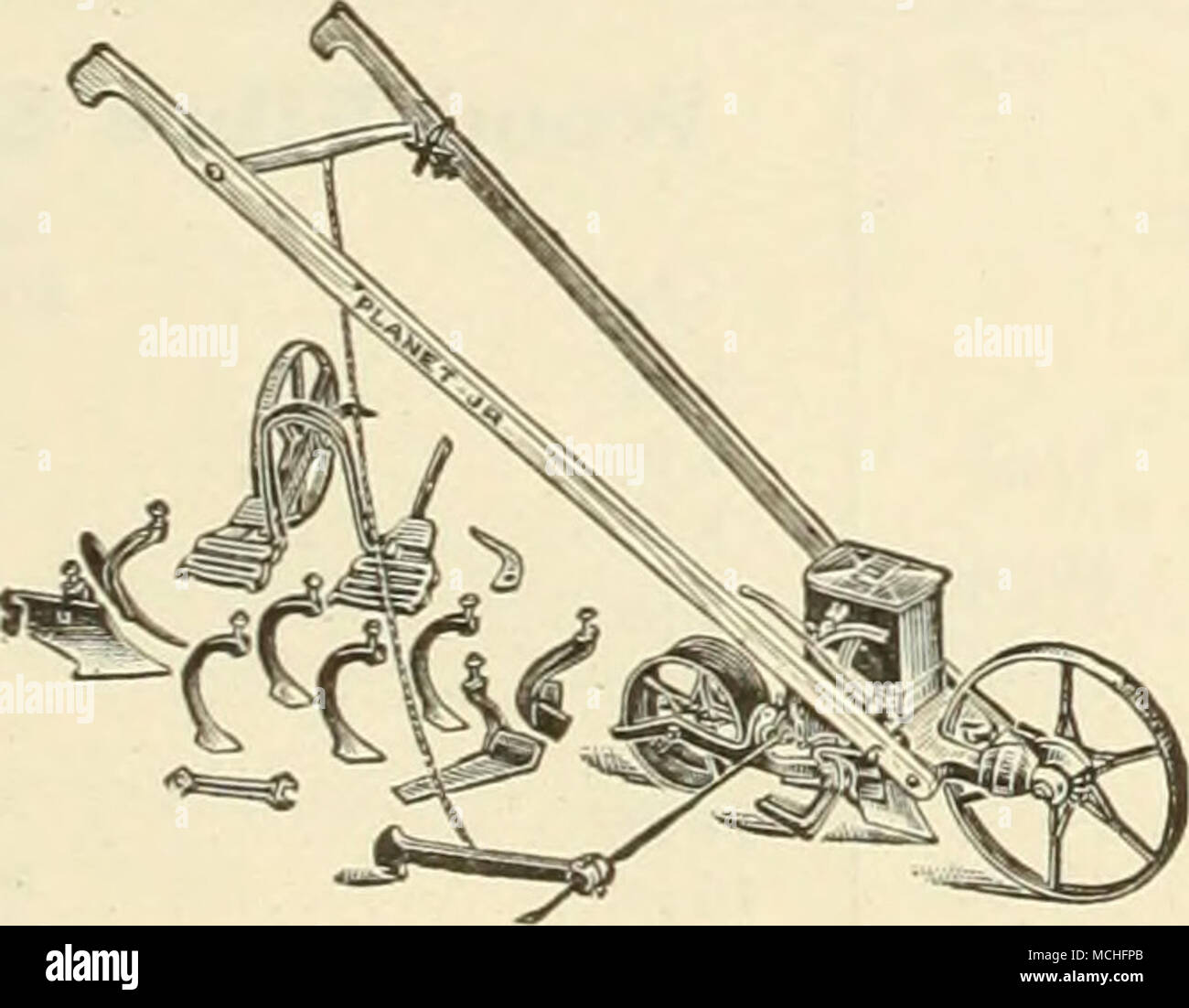 . No. 25 Planet Jr. Combined Hill and Drill Seeder and Double Wheel Hoe ...