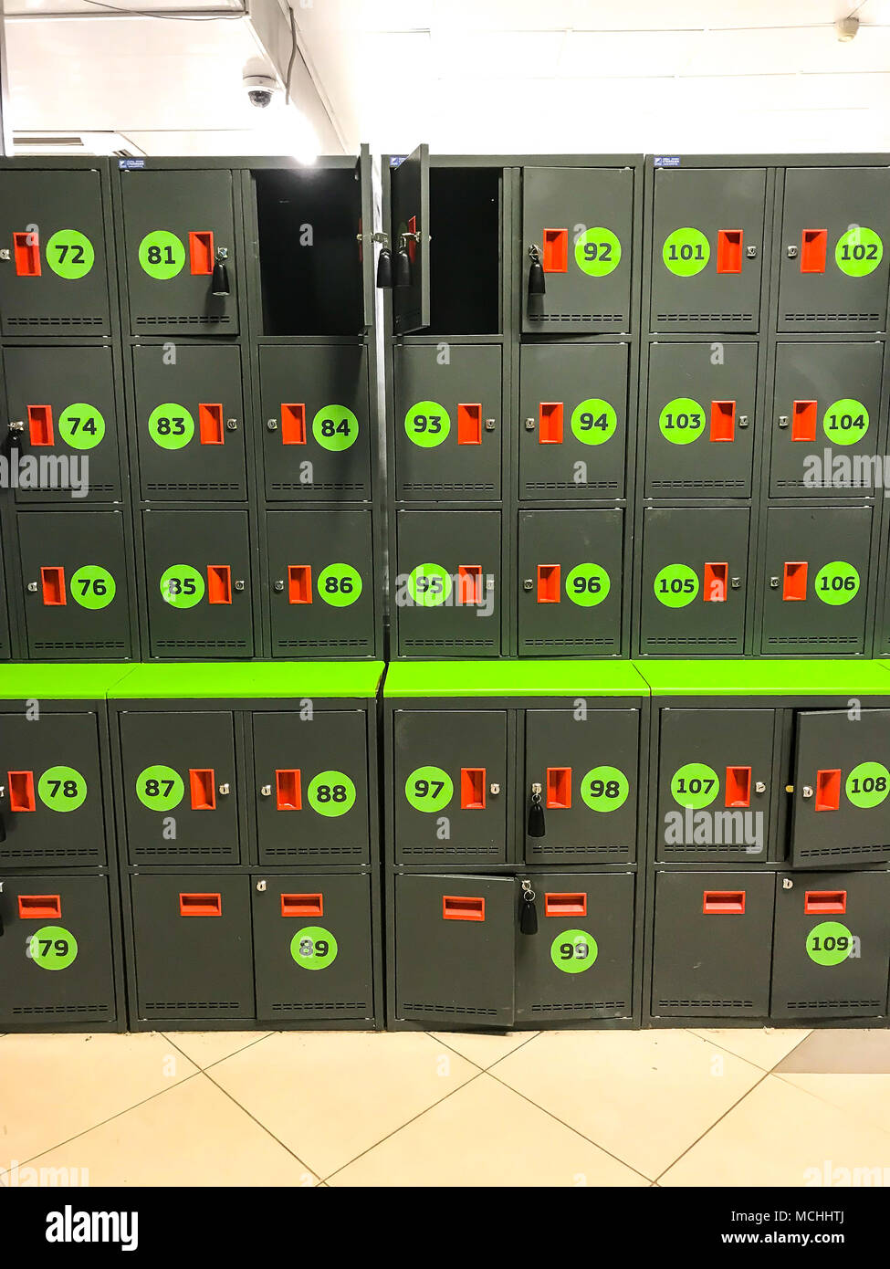 Cells, storage cells with keys in store. Studio Photo Stock Photo - Alamy