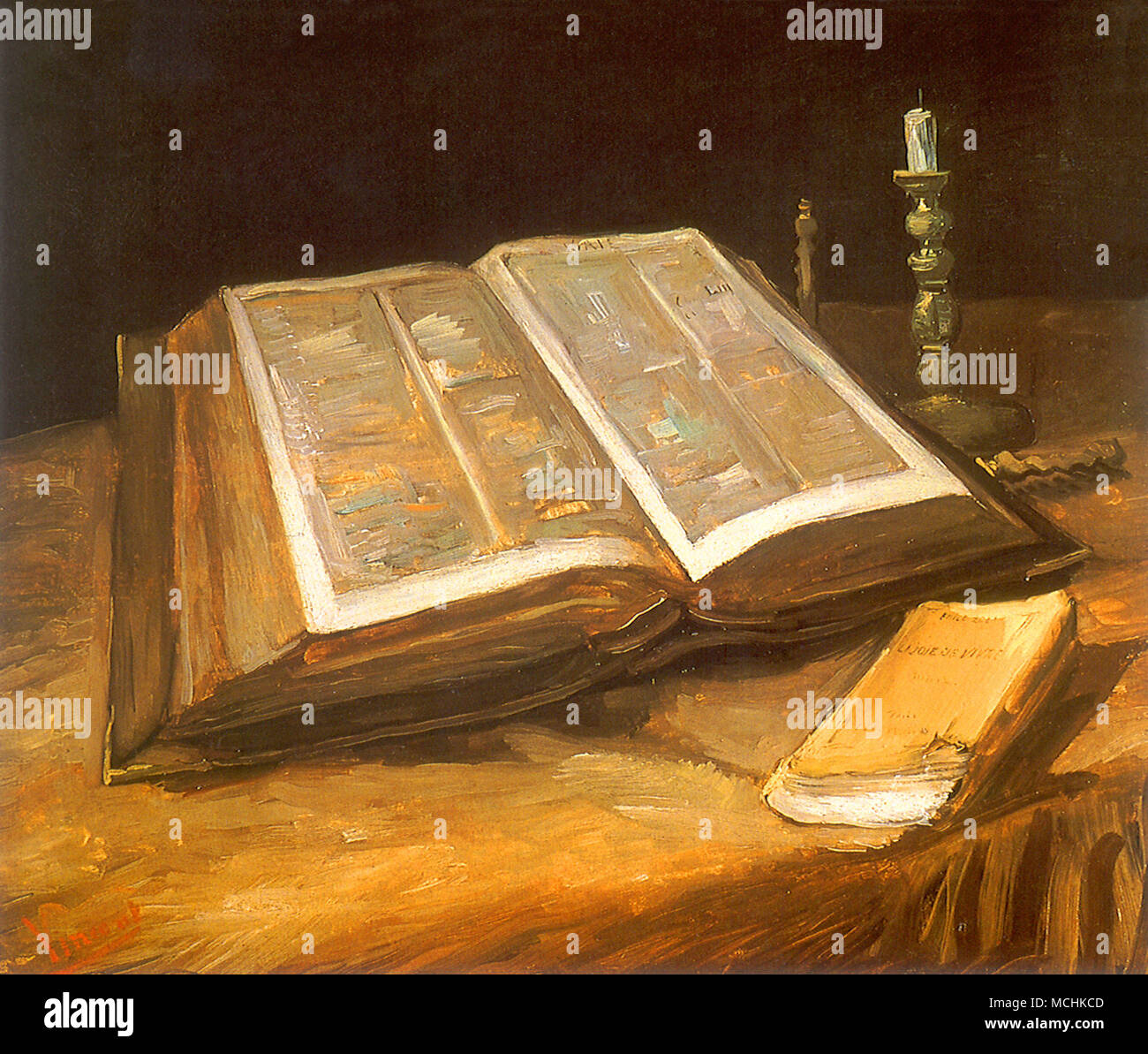 Still Life with Bible Stock Photo - Alamy