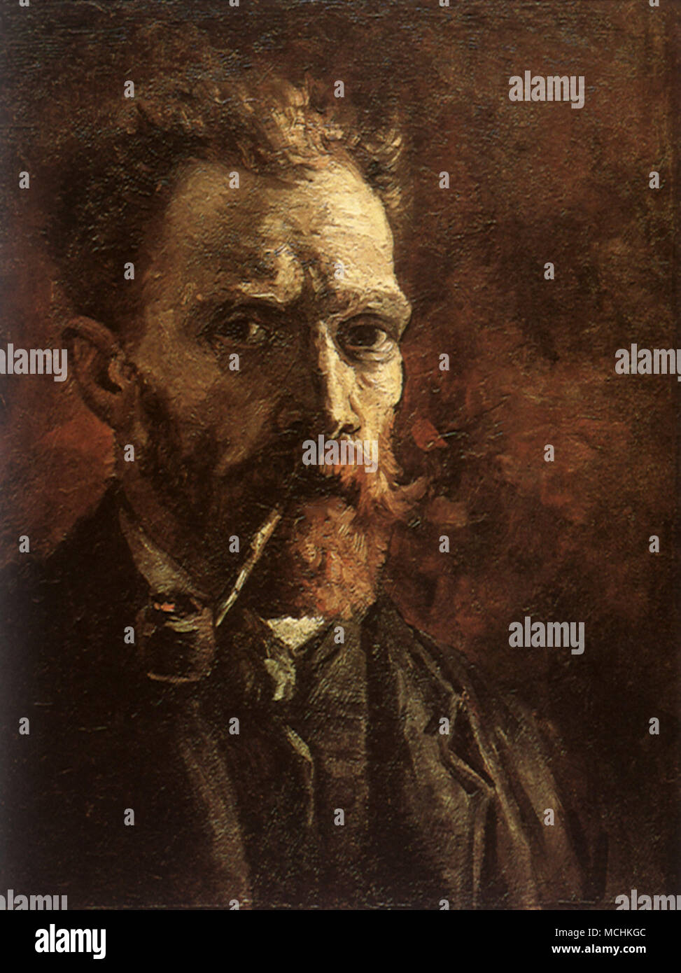 Self-Portrait with Pipe Stock Photo - Alamy