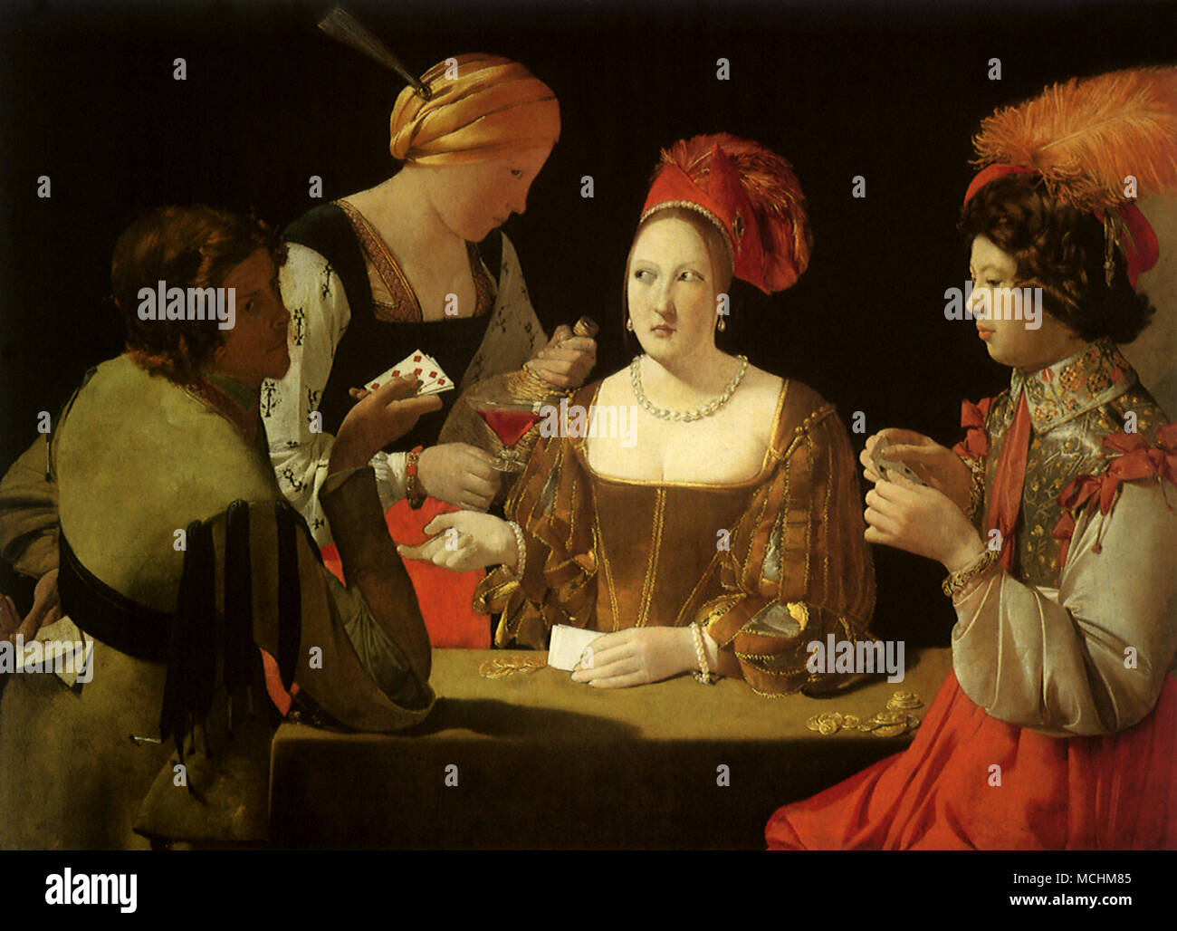 Cheat with the Ace of Diamonds, The (Le Tricheur (à l'as de Stock Photo ...