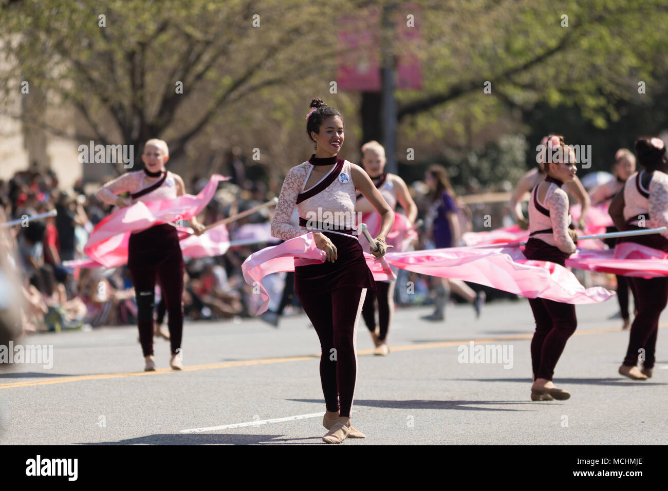 Cheerleader flags hi-res stock photography and images - Alamy