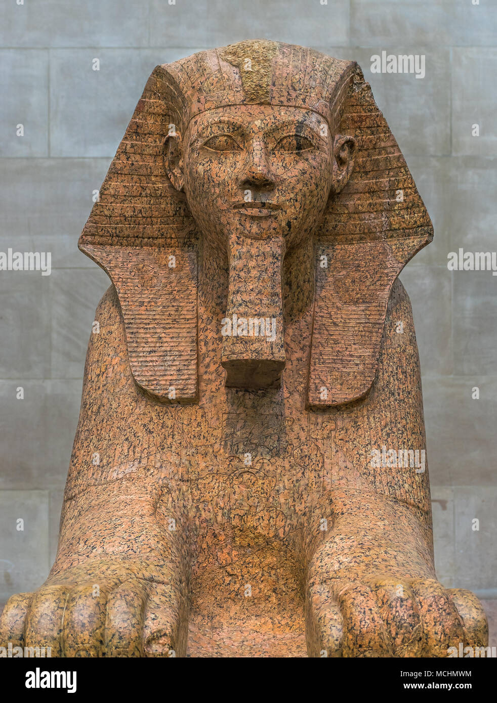 New York City The Met - Egyptian Sphinx Artifact Stock Photo - Alamy