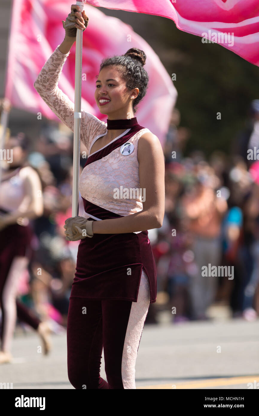 Cheerleader flags hi-res stock photography and images - Alamy