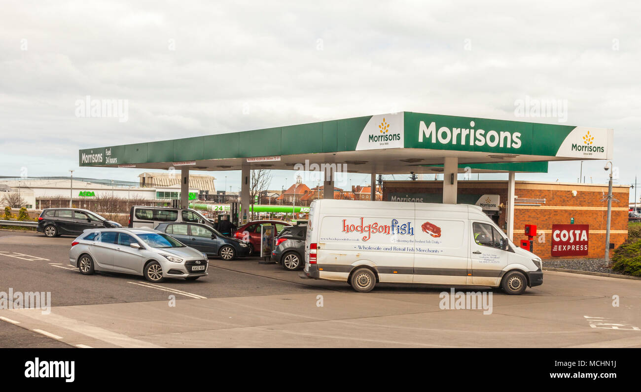Morrisons filling station at Hartlepool, England,UK Stock Photo - Alamy