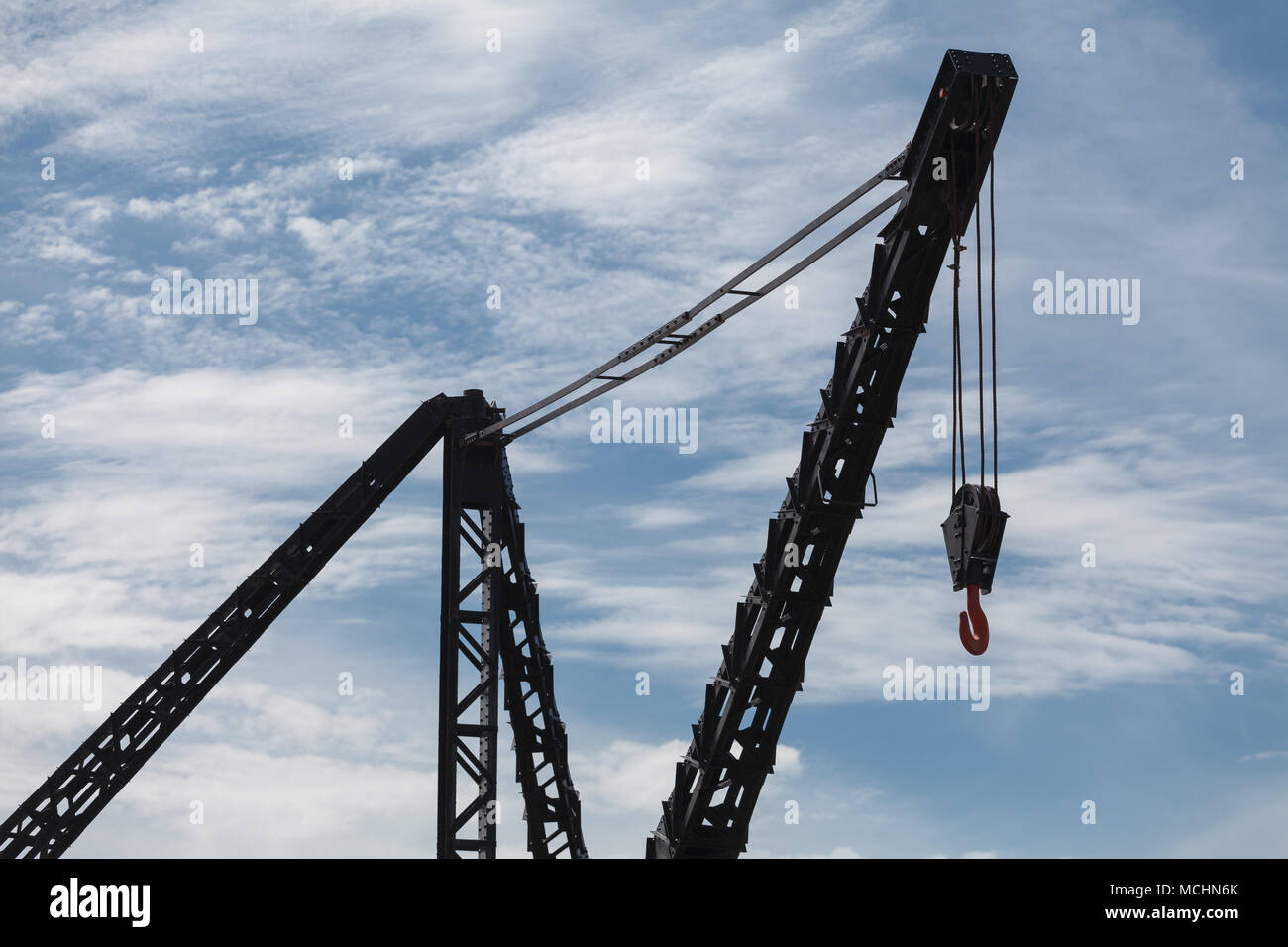 Bridge lifting crane hook hi-res stock photography and images - Alamy