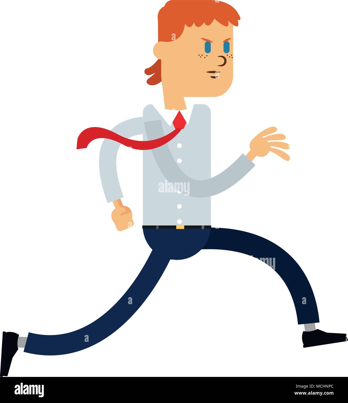 Young handsome businessman running Stock Vector Images - Alamy