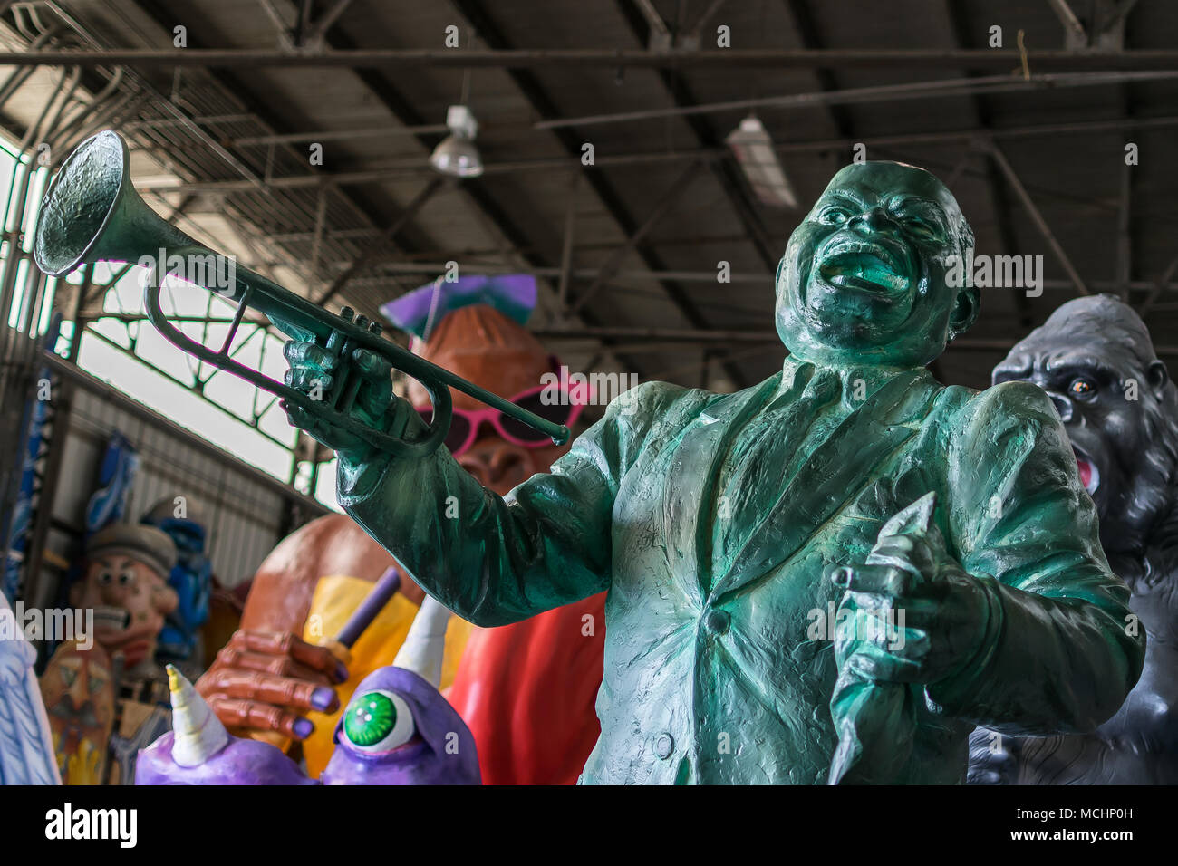 New Orleans Mardi Gras World - Louis Armstrong Stock Photo - Alamy