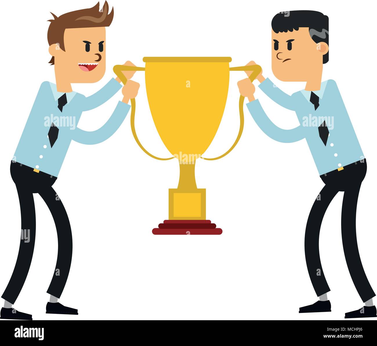 Business teamwork with trophy cup Stock Vector Image & Art - Alamy