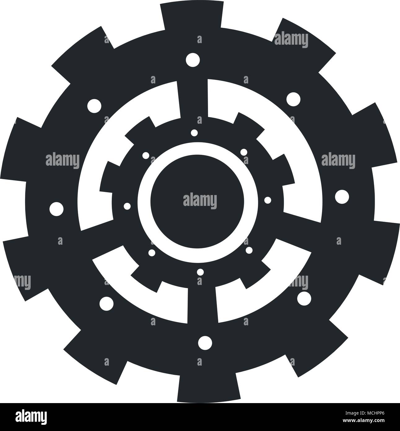 Gear isolated symbol Stock Vector Image & Art - Alamy