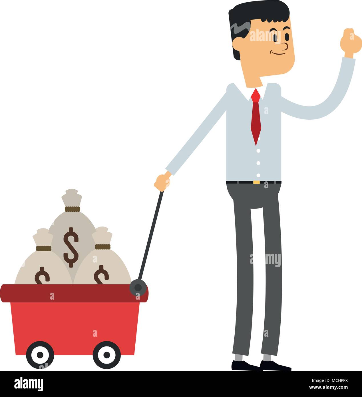 Pulling cart Cut Out Stock Images & Pictures - Alamy