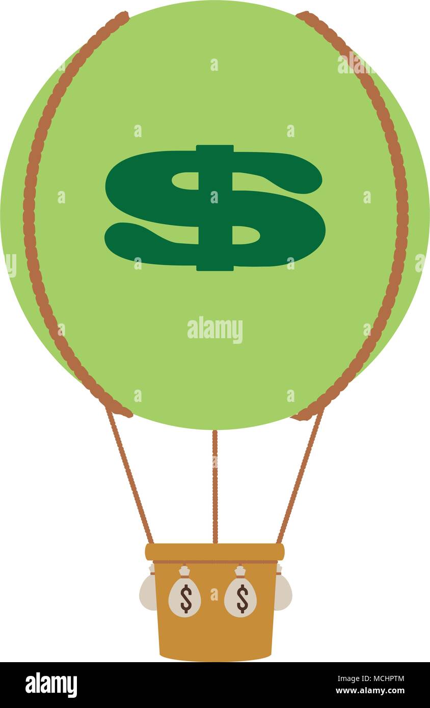 hot air balloon money sign Stock Vector Image & Art - Alamy