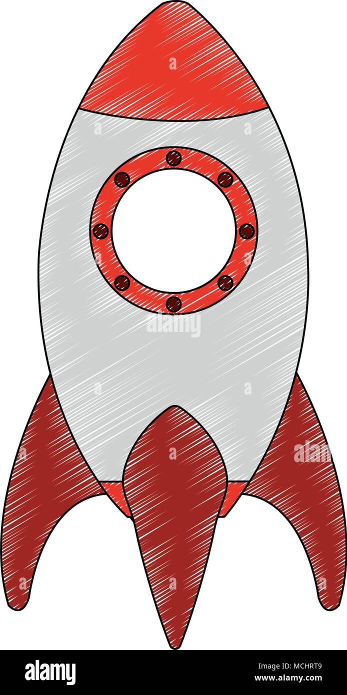 Spaceship rocket taking off scribble Stock Vector Image & Art - Alamy