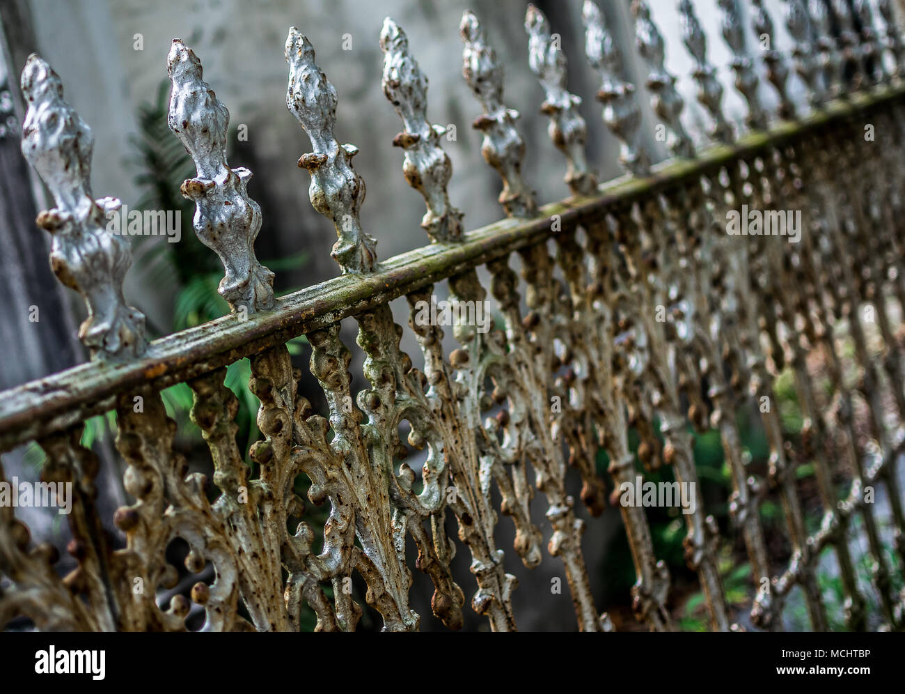 New Orleans Lafayette Cemetery Ornate Gate Stock Photo - Alamy