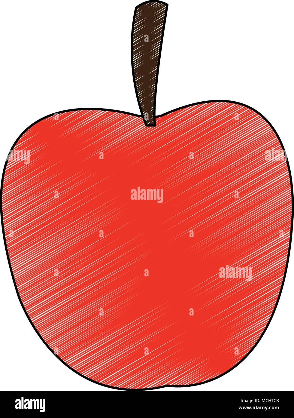 Apple fruit isolated scribble Stock Vector Image & Art - Alamy