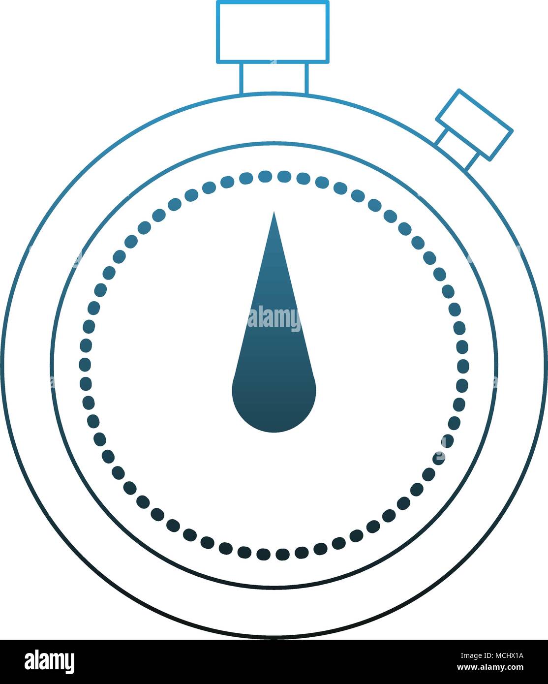 Chronometer timer symbol on blue lines Stock Vector Image & Art - Alamy
