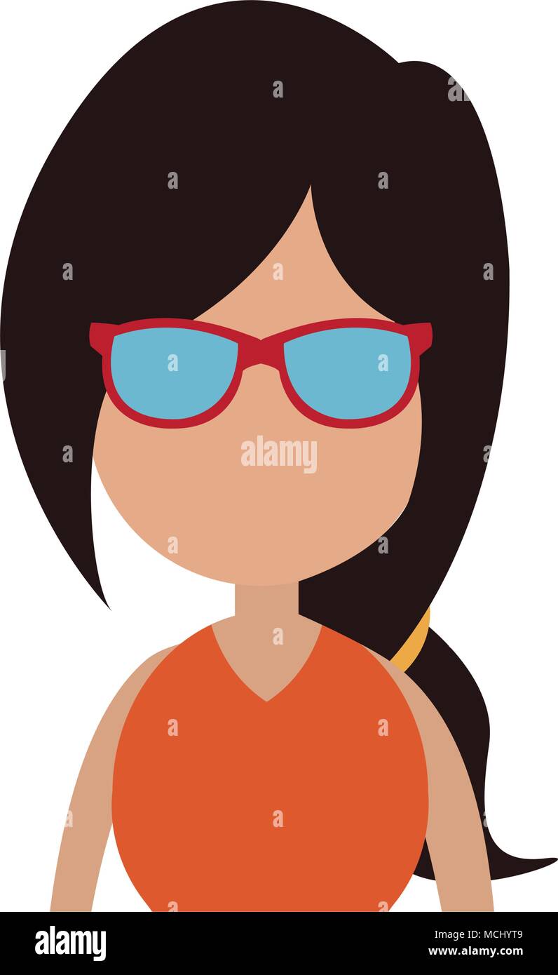 Young faceless woman profile Stock Vector Image & Art - Alamy