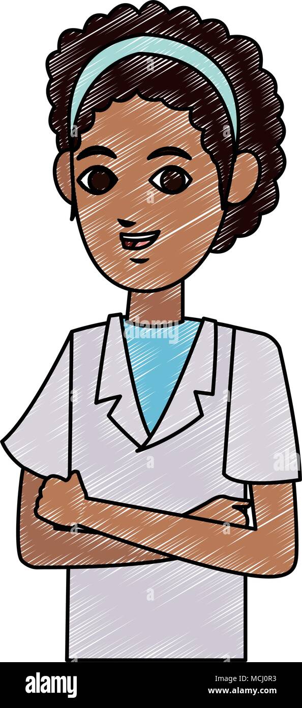 Young nurse cartoon scribble Stock Vector Image & Art - Alamy