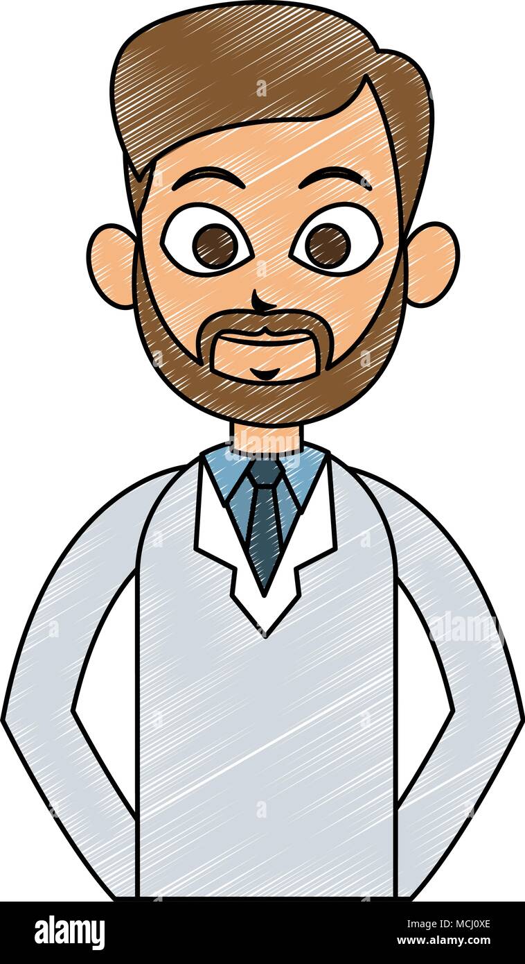 Doctor male cartoon scribble Stock Vector Image & Art - Alamy