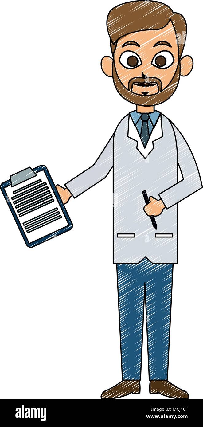 Doctor male cartoon scribble Stock Vector Image & Art - Alamy