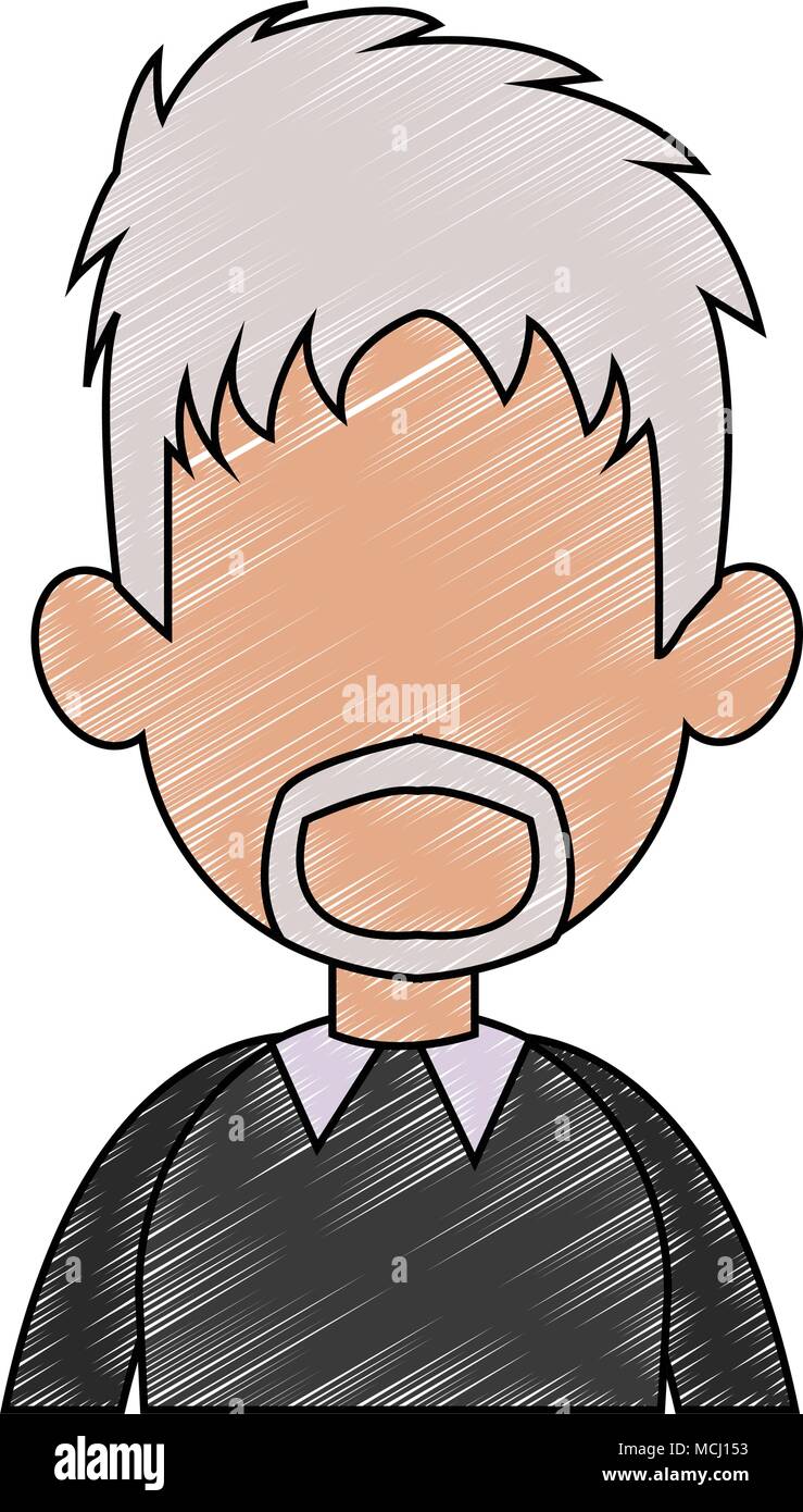 Old man faceless profile scribble Stock Vector Image & Art - Alamy