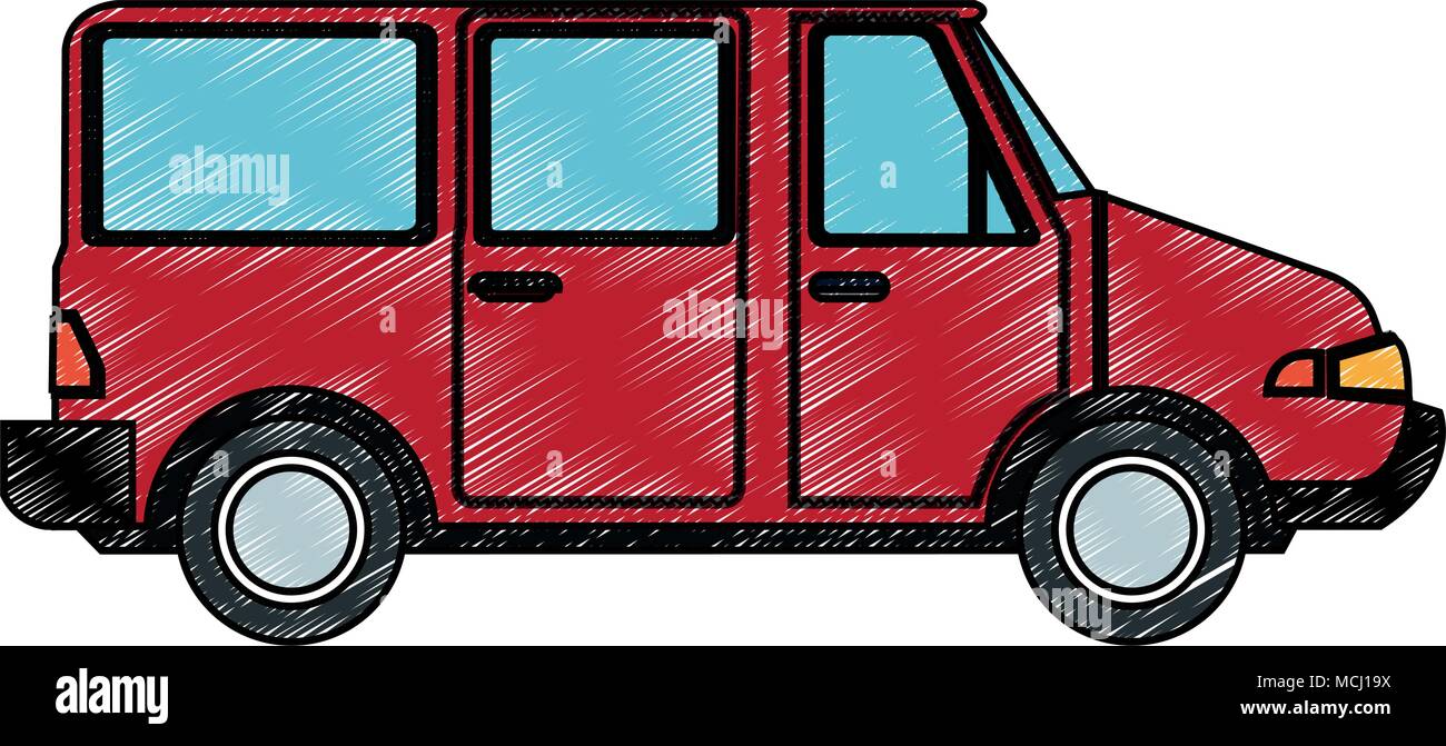 Van familiar vehicle scribble Stock Vector Image & Art - Alamy