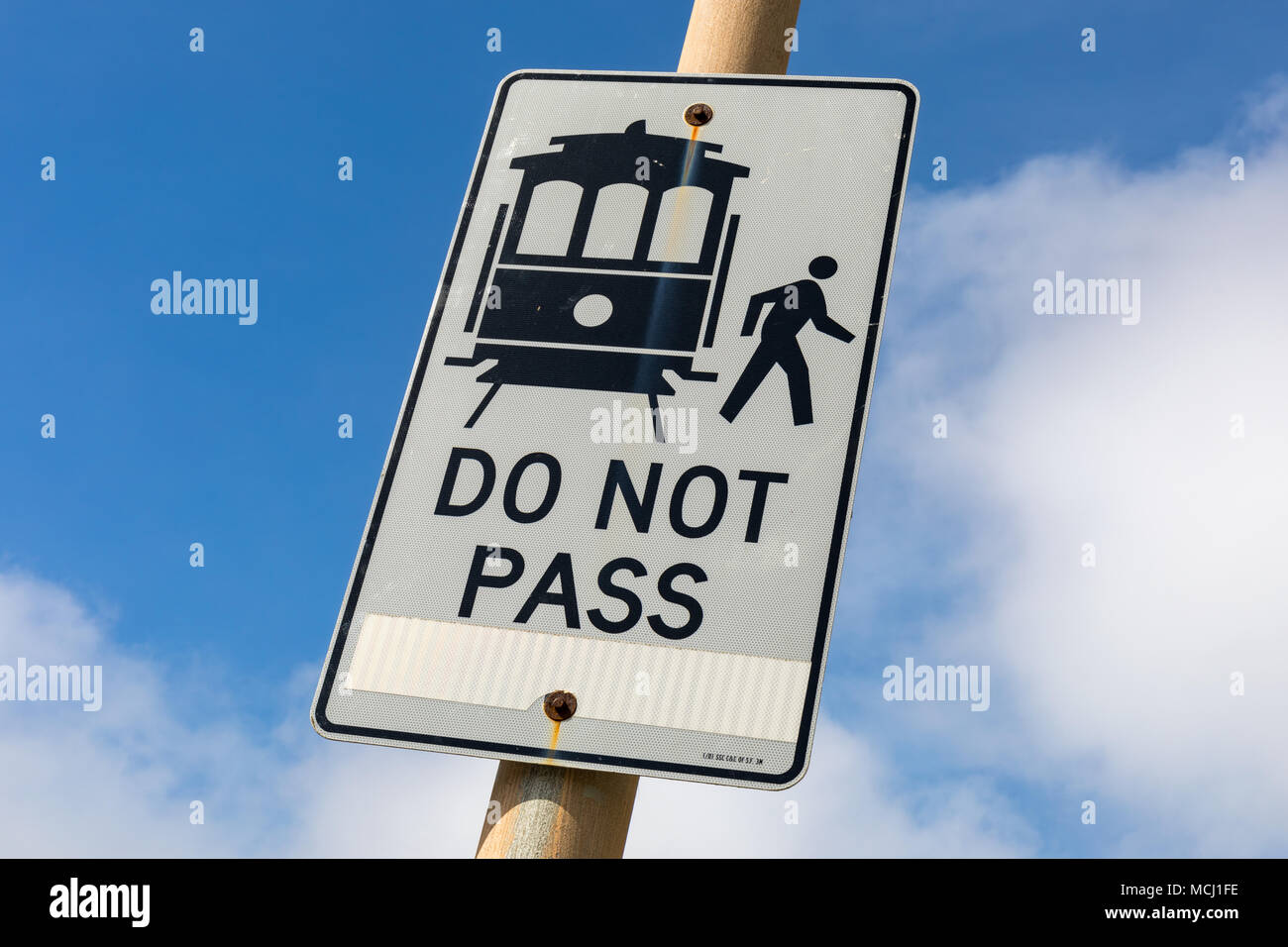 Do not pass sign; San Francisco, California, USA Stock Photo - Alamy