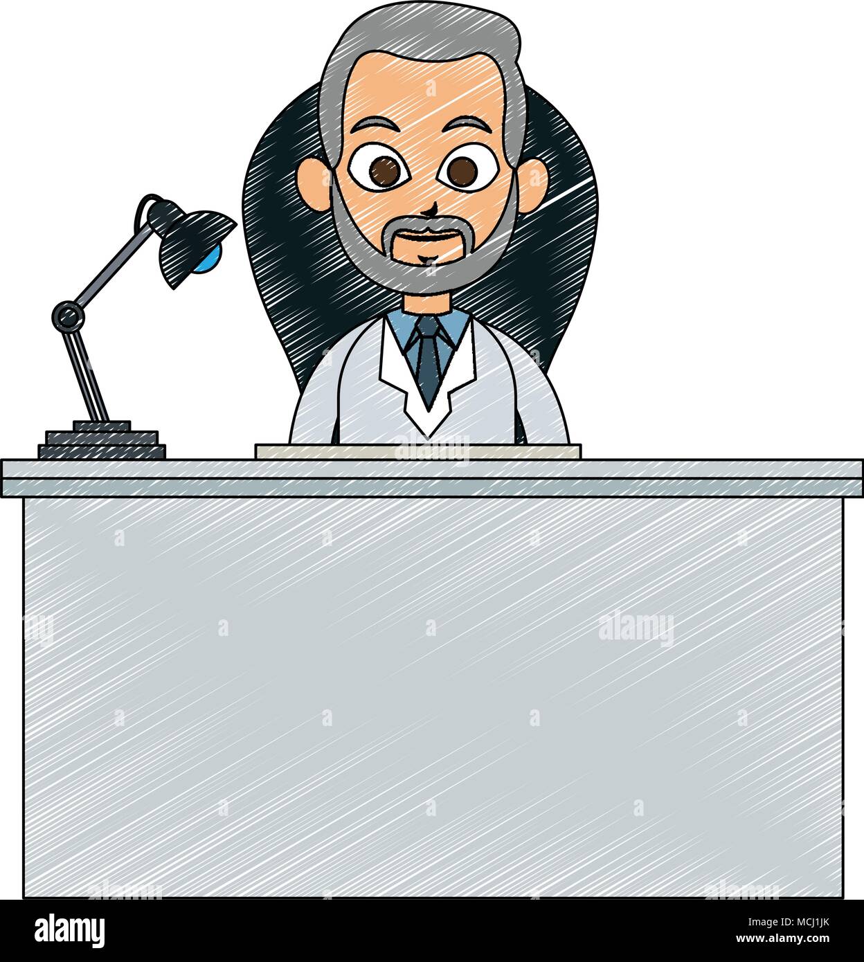 Doctor seated Stock Vector Images - Alamy