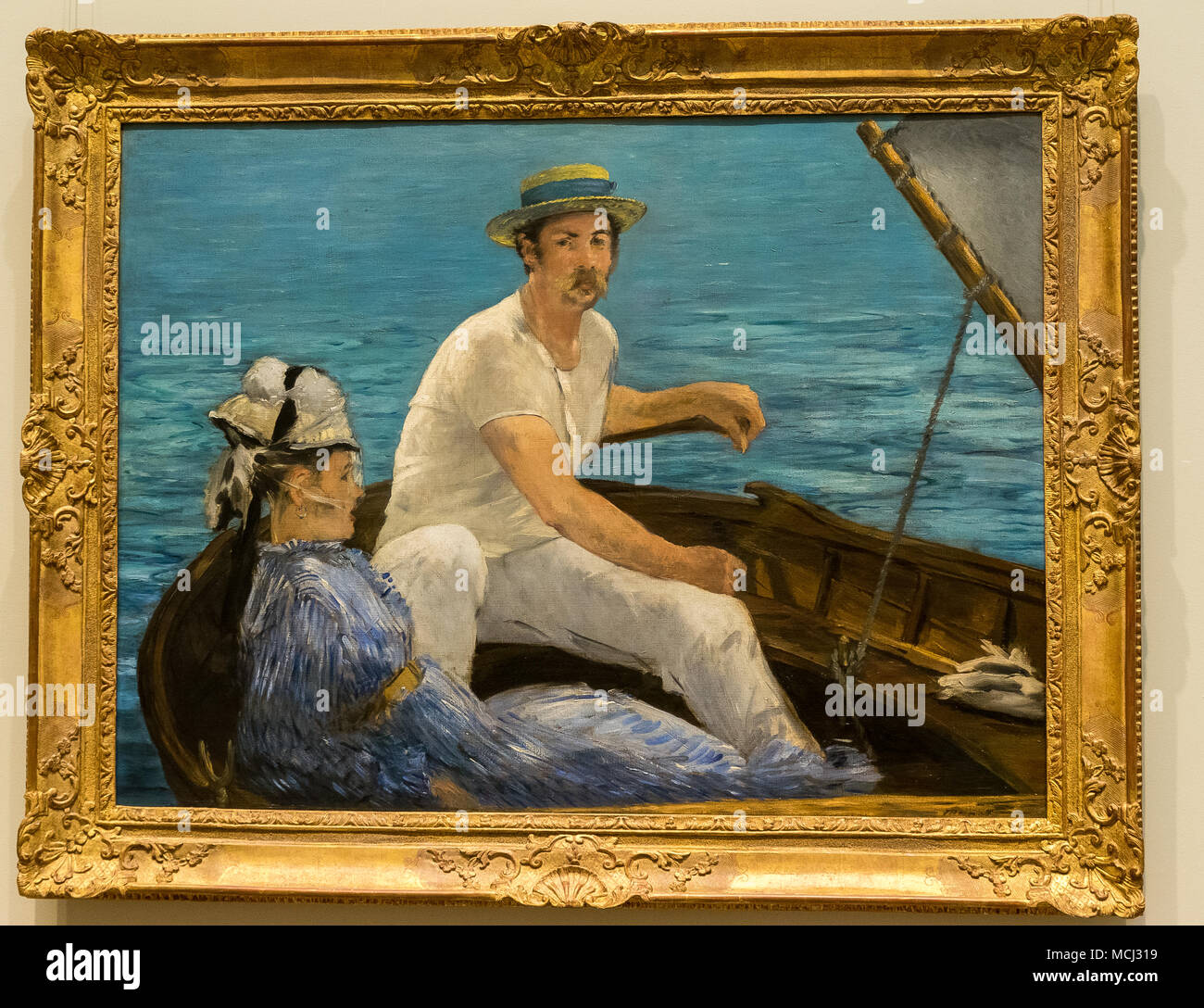 New York City The Met - Edouard Manet - Boating Stock Photo - Alamy