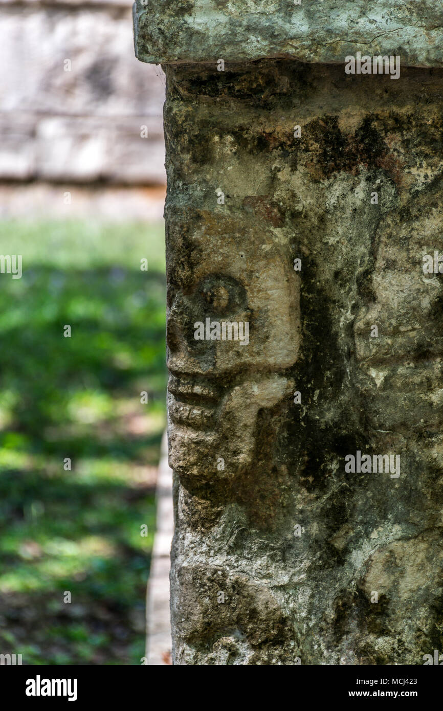 Skull Platform in Chichen Itza, Mexico Stock Photo - Alamy