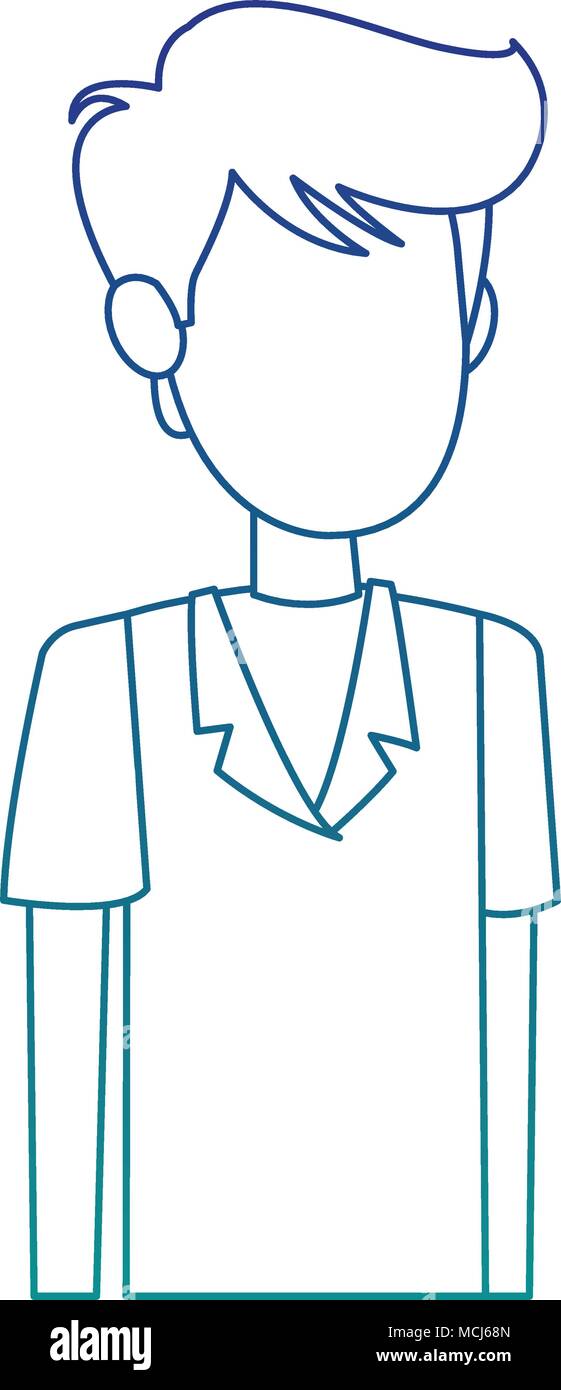 Male doctor cartoon blue lines Stock Vector Image & Art - Alamy