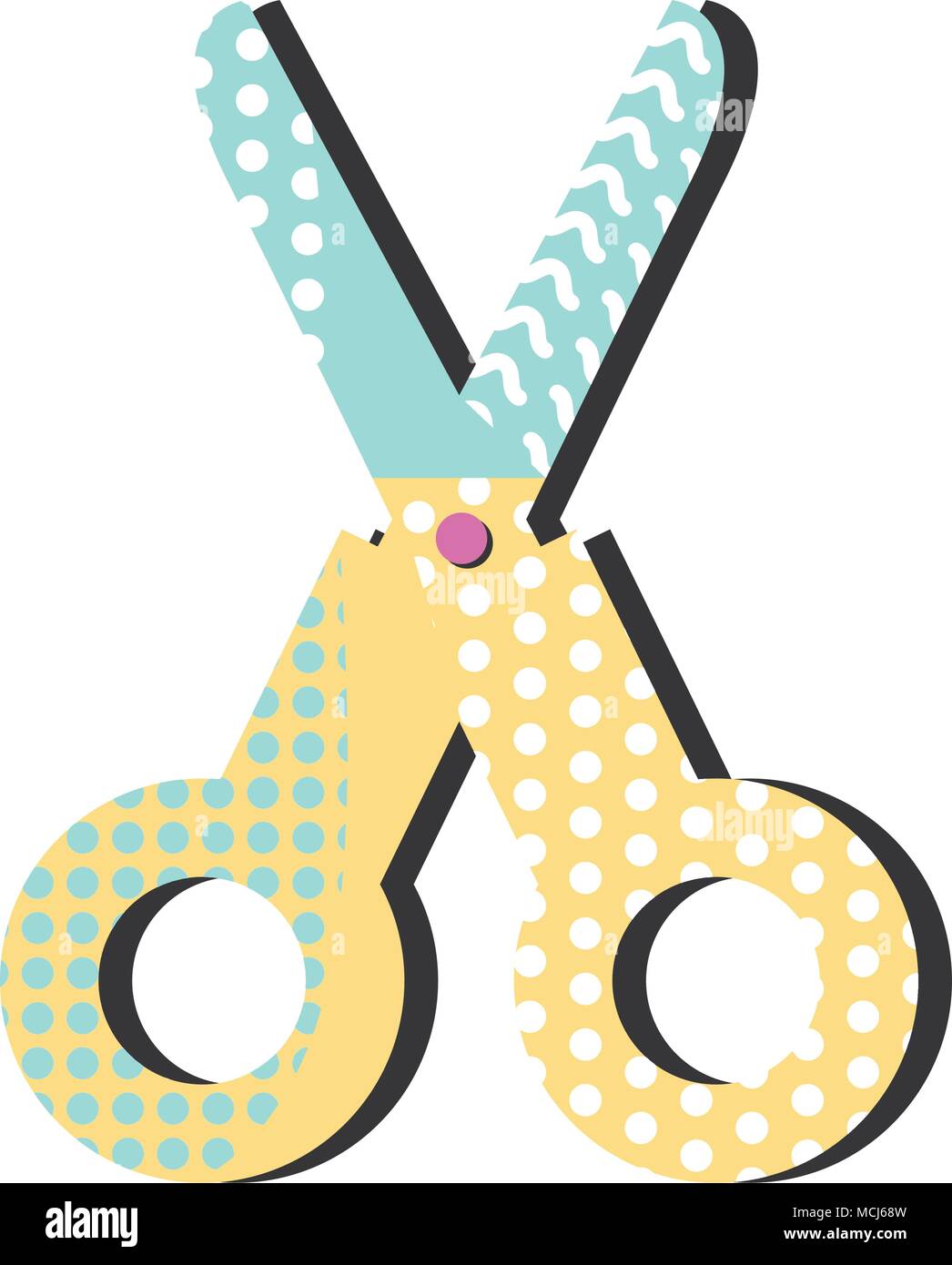 scissors icon over white background, colorful design. vector ...