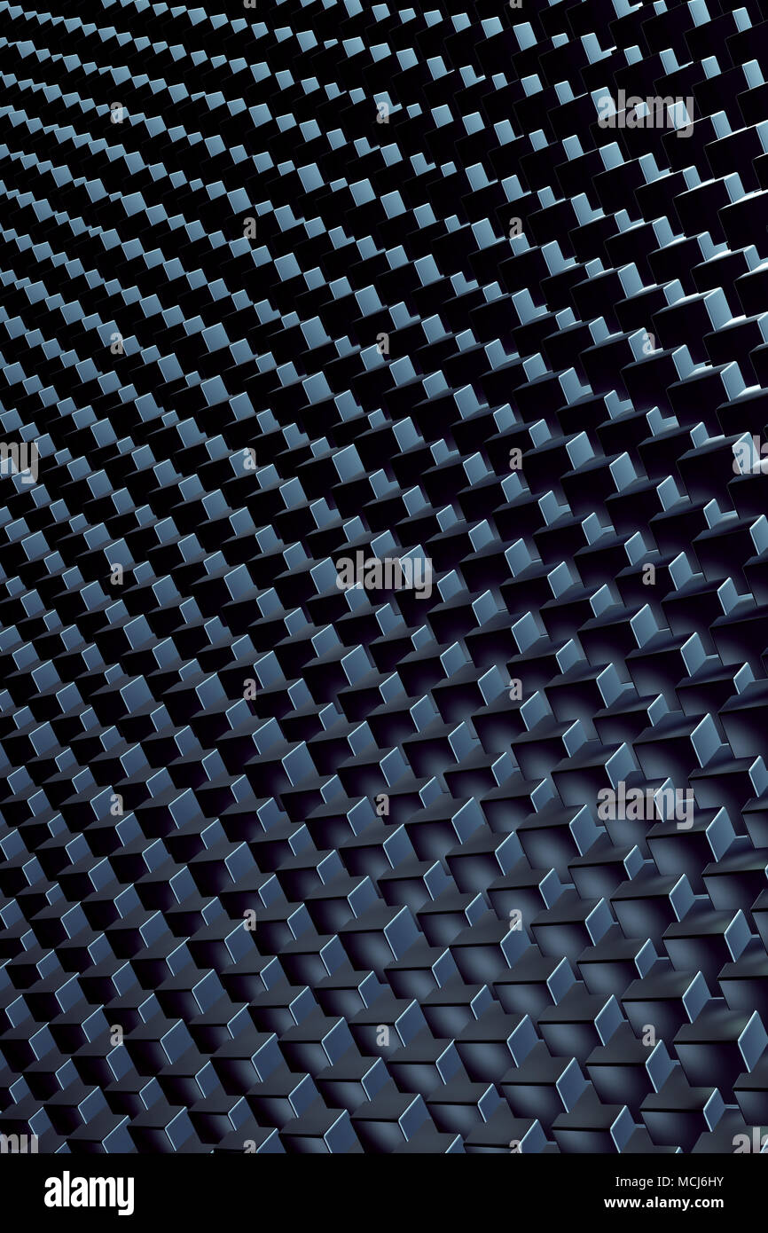 Cubes array in repeating pattern, abstract 3d rendering illustration of ...