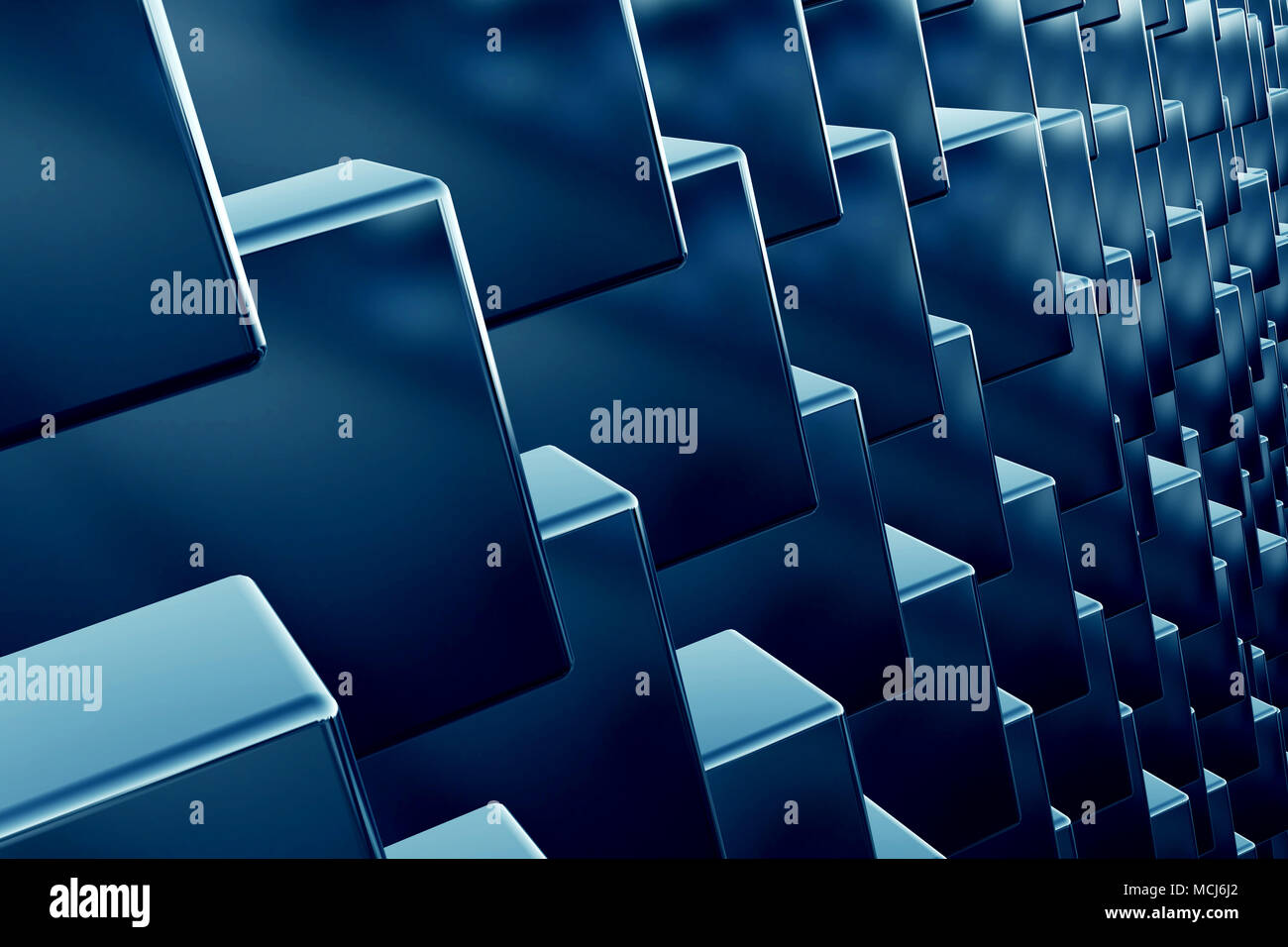 Cubes array in repeating pattern, abstract 3d rendering illustration of ...