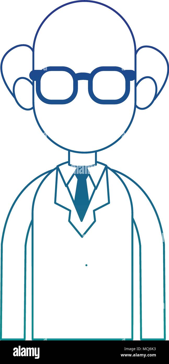 Male doctor with board cartoon blue lines Stock Vector Image & Art - Alamy