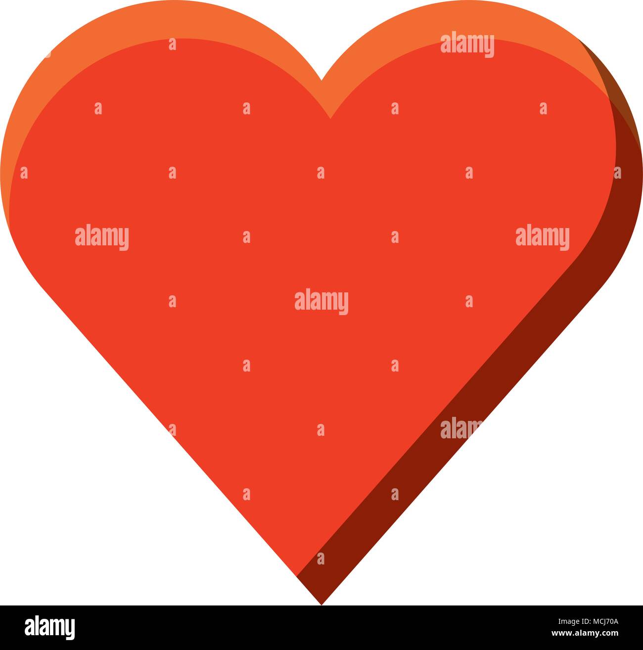 red heart icon over white background, vector illustration Stock Vector ...