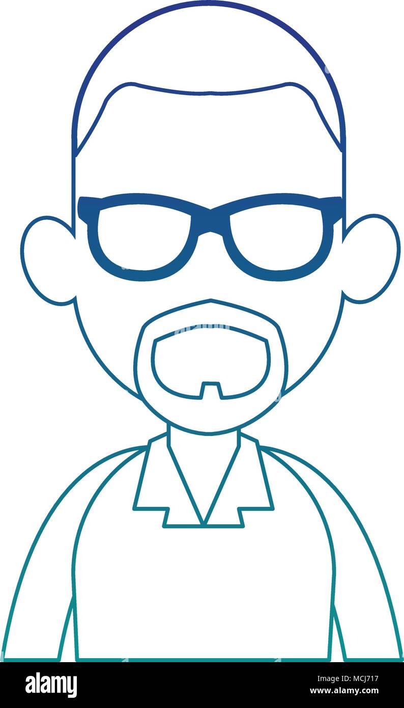 Young man faceless cartoon blue lines Stock Vector Image & Art - Alamy