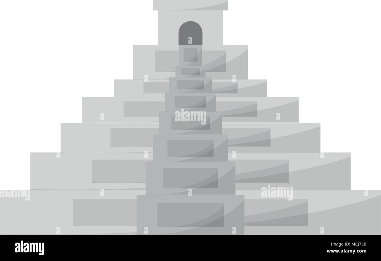 mexican pyramid icon over white background, colorful design. vector ...