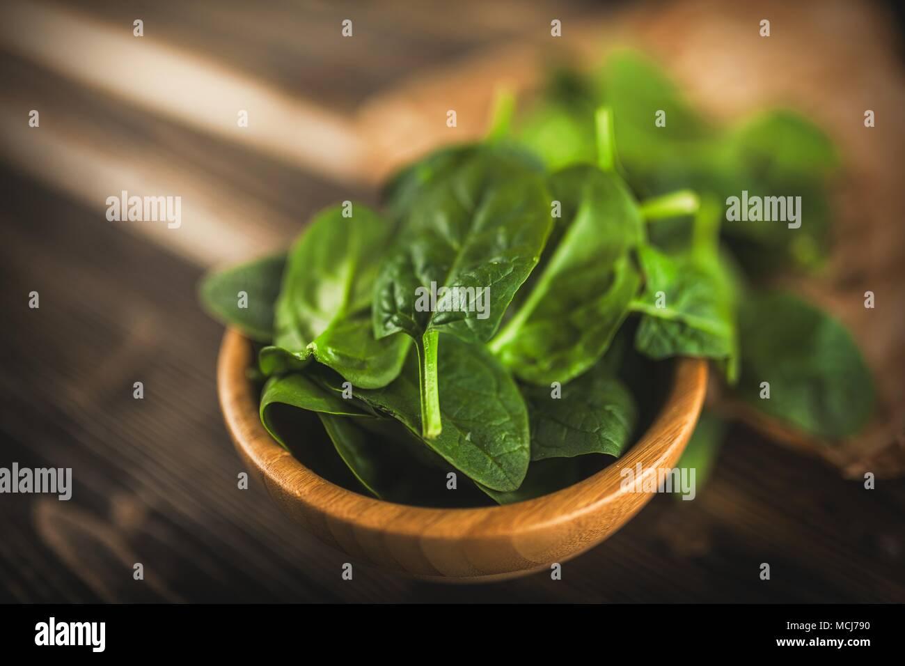 Baby spinach leaves Stock Photo - Alamy