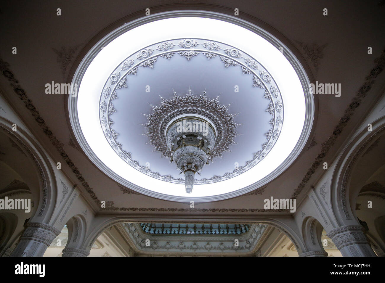 Architectural indoor details from the Romanian Palace of Parliament ...