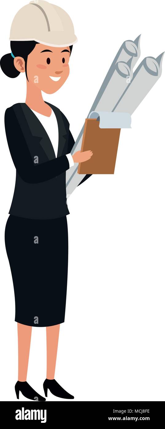 Female architect cartoon Stock Vector Image & Art - Alamy