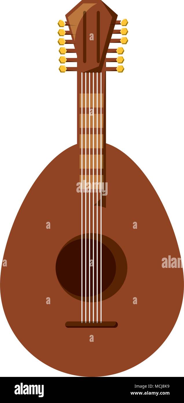 mandolina instrument icon over white background, colorful design ...