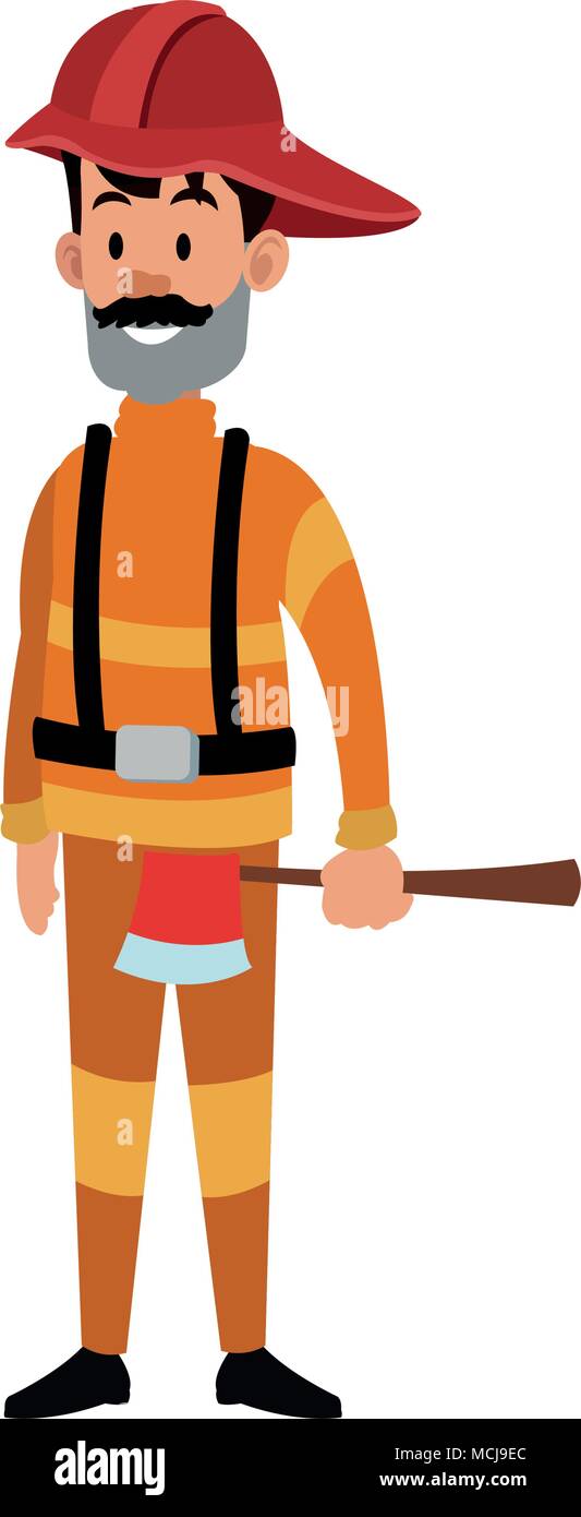 Firefigther male cartoon Stock Vector Image & Art - Alamy