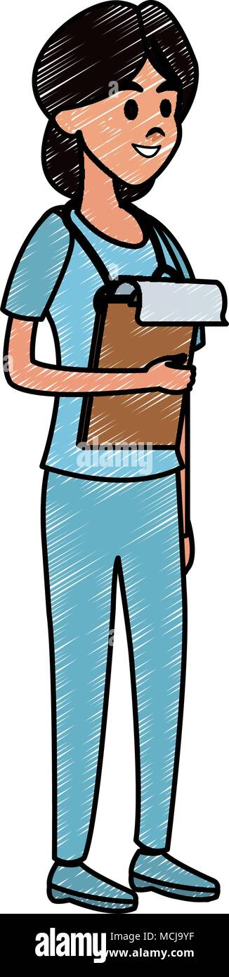 Female doctor cartoon scribble Stock Vector Image & Art - Alamy