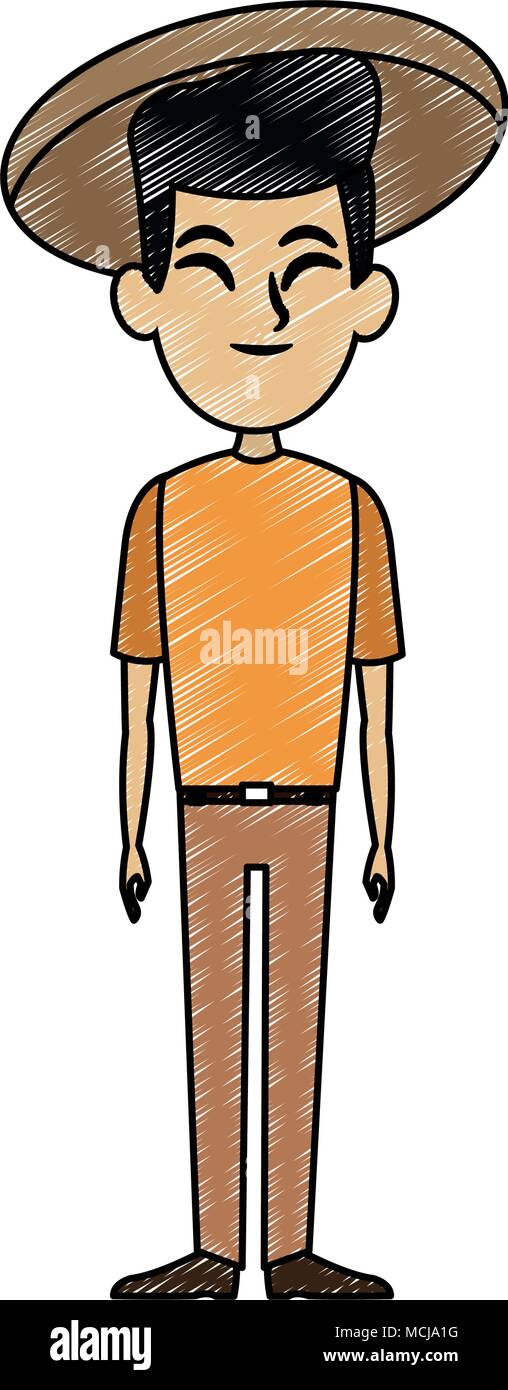 Young asian man cartoon scribble Stock Vector Image & Art - Alamy