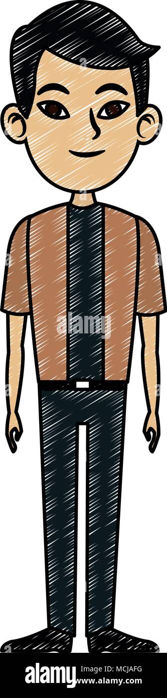 Young asian man cartoon scribble Stock Vector Image & Art - Alamy