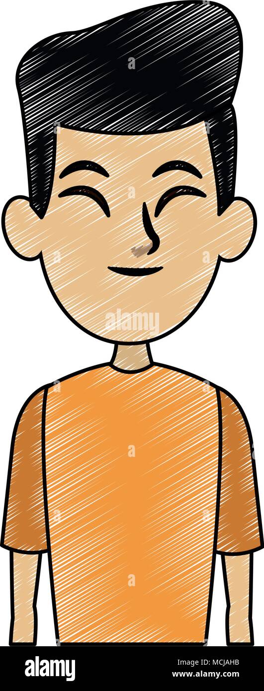 Young asian man cartoon scribble Stock Vector Image & Art - Alamy