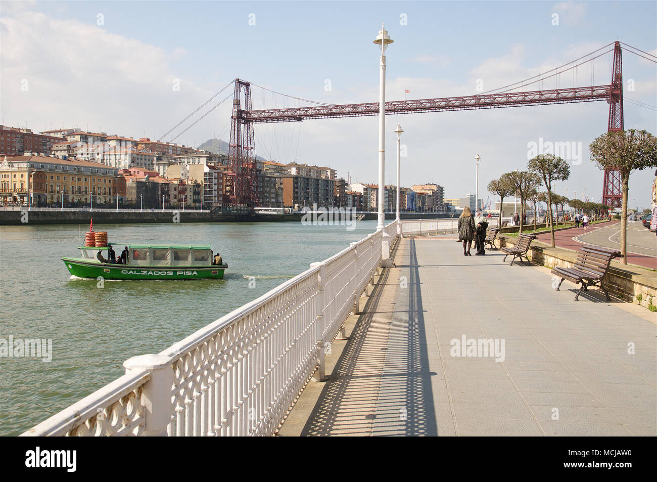 Vizcaya Bridge, world’s oldest transporter bridge, over Nervión river ...