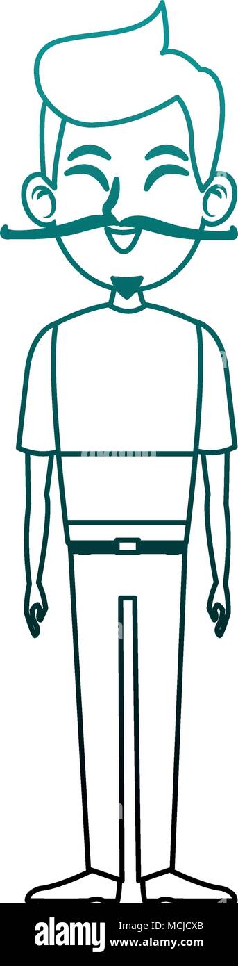 Young asian man cartoon on blue lines Stock Vector Image & Art - Alamy